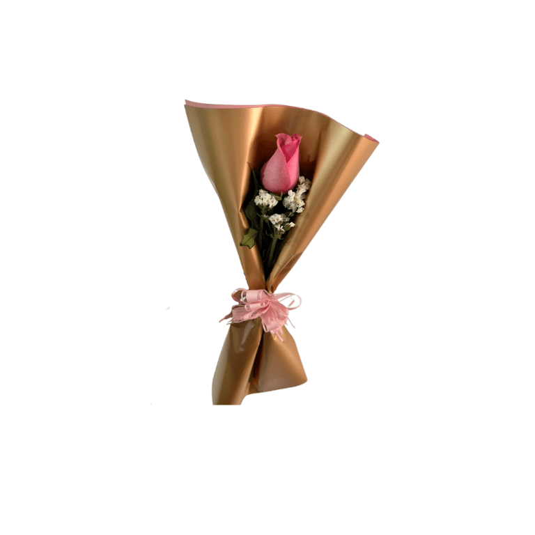 Ramo de 1 rosa rosada - ️ Hallys.pe